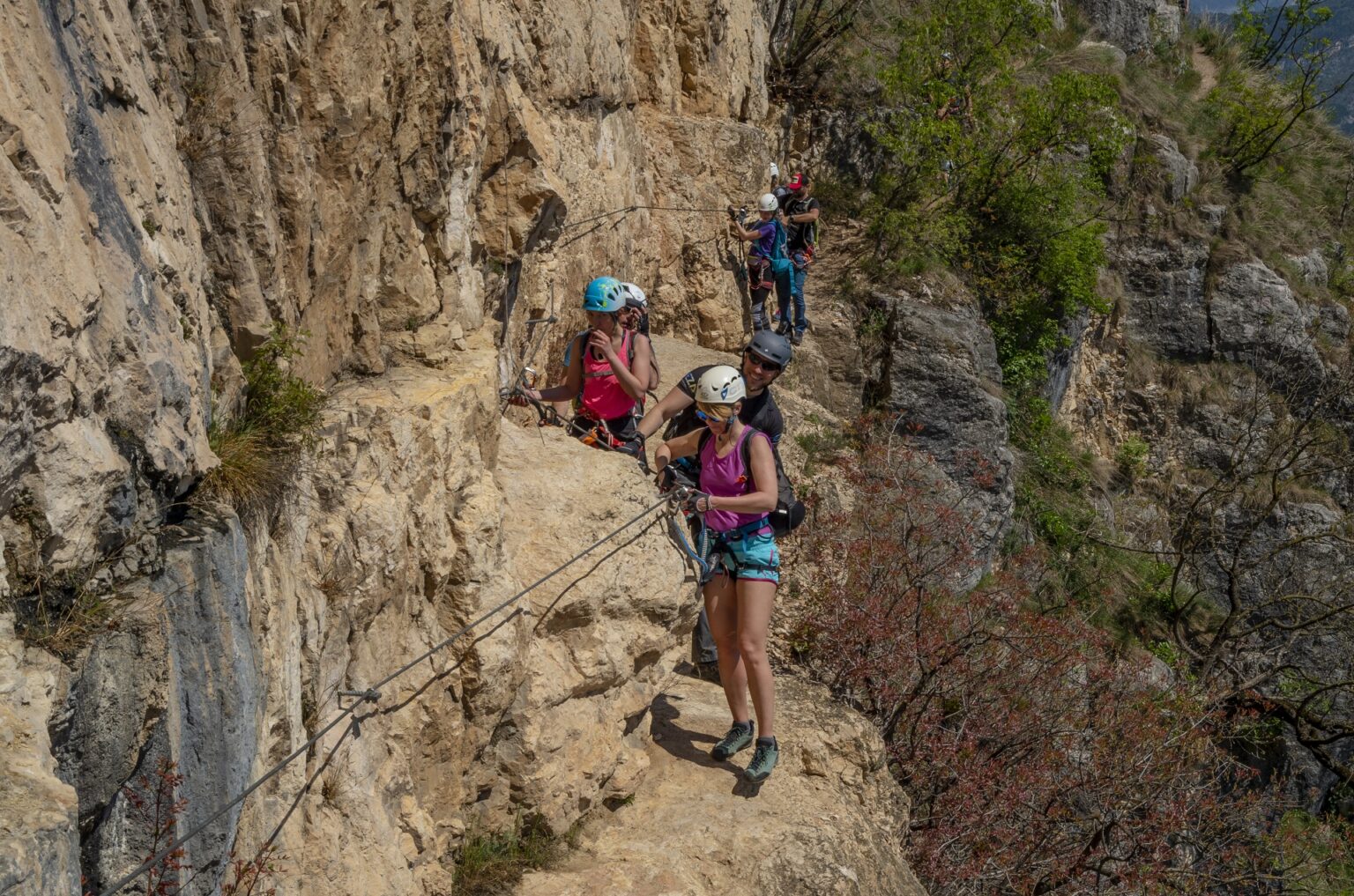 Via ferrata Monte Albano, jezioro Garda. climb2change